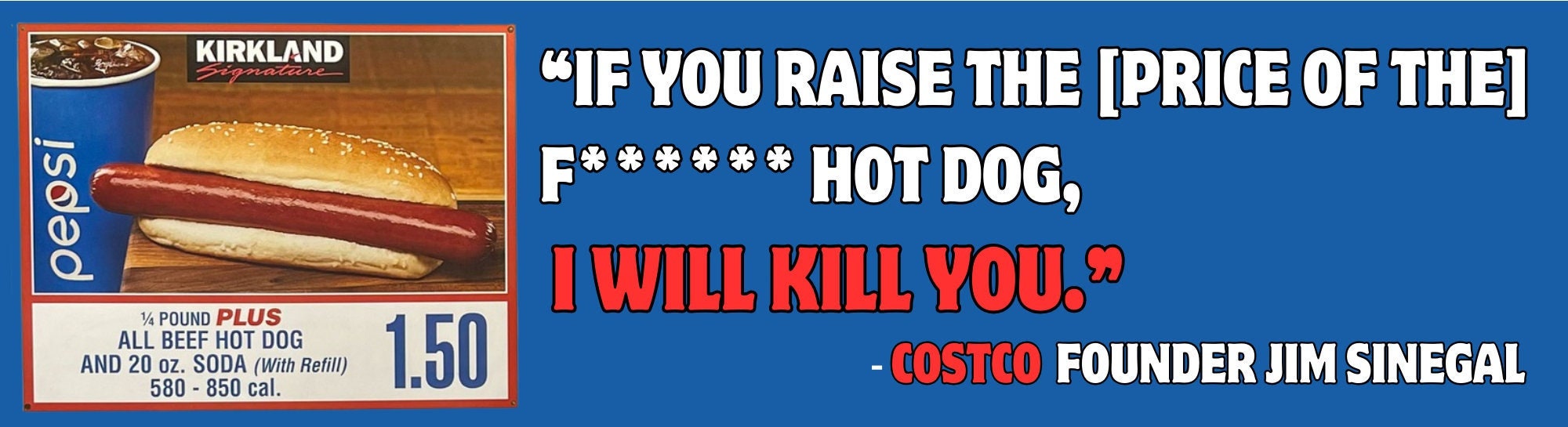 Food Court Hot Dog Bumper Sticker, Quote, Costco, Car Sticker, Hot Dog ...