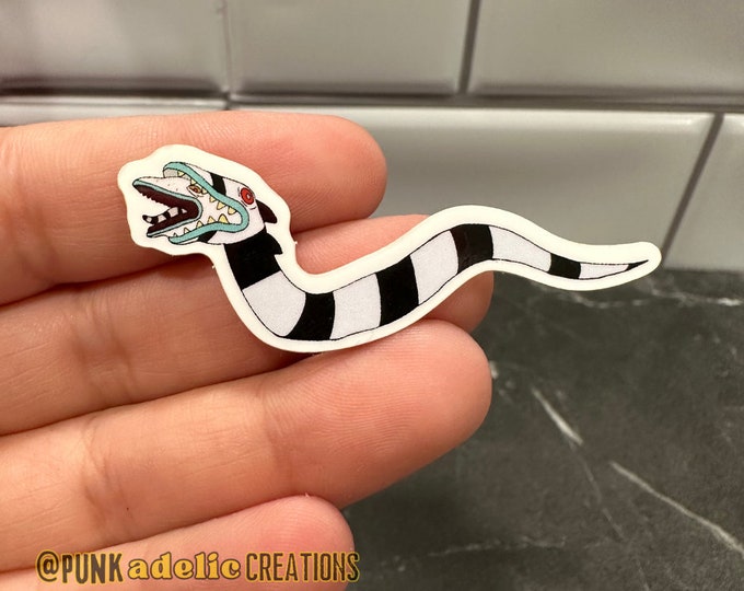 Beetlejuice Sandworm Sticker, Betelgeuse Sticker, Beetle Juice, Tim ...