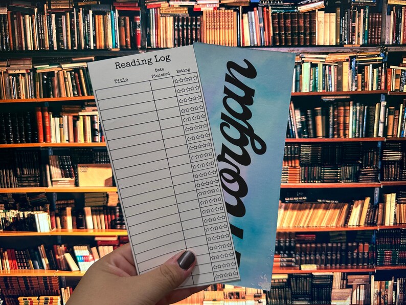 Reading Log Bookmark – Custom Personalization, Reading Log, Reading ...