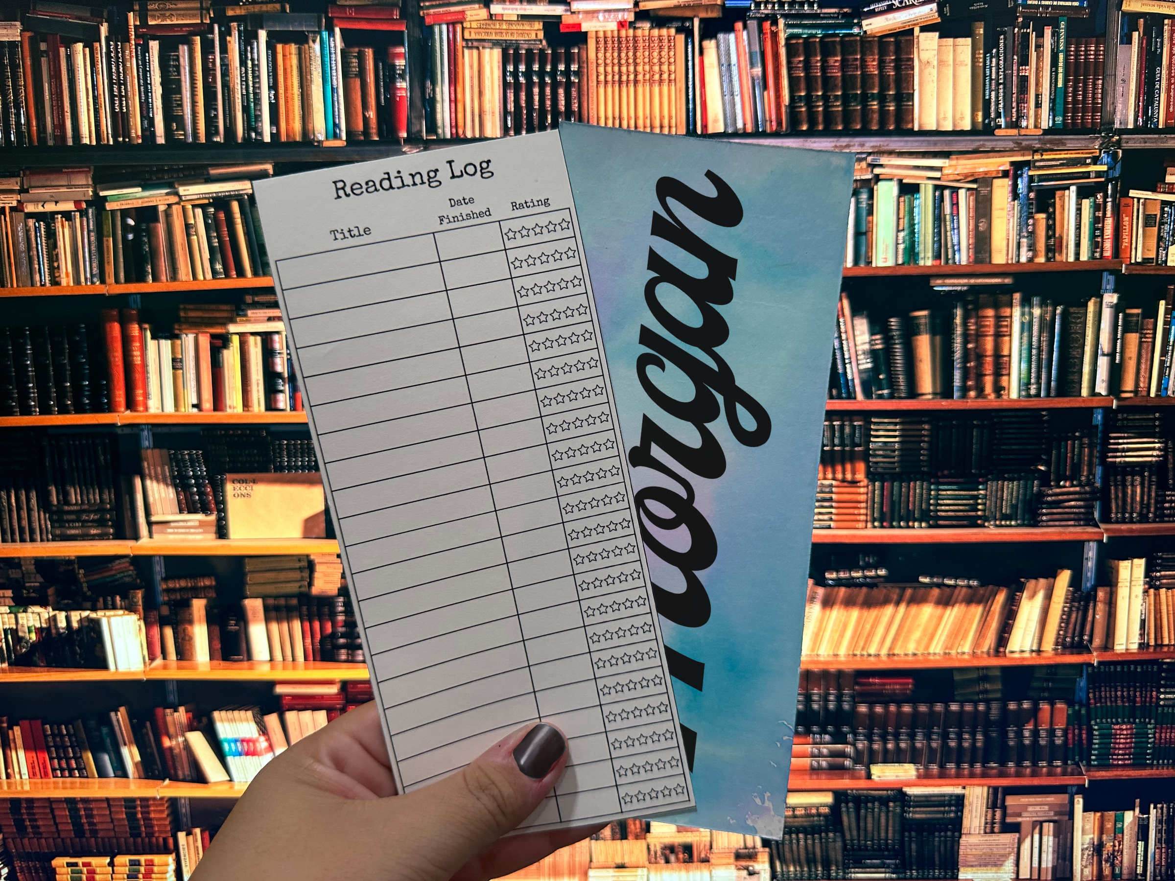 Reading Log Bookmark – Custom Personalization, Reading Log, Reading ...