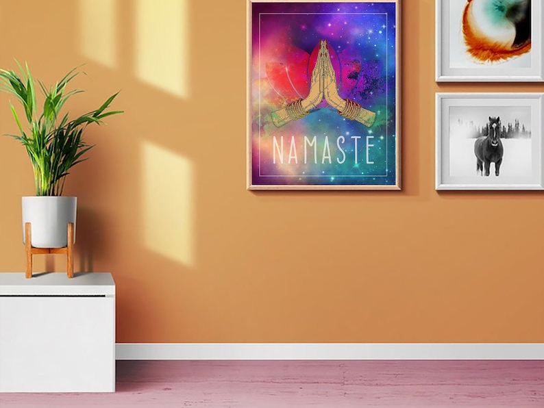 Namaste Art Print, Prayer Hands Meditation Multiple Sizes, Wall Decor ... Namaste Art Print, Prayer Hands Meditation Multiple Sizes, Wall Decor ...