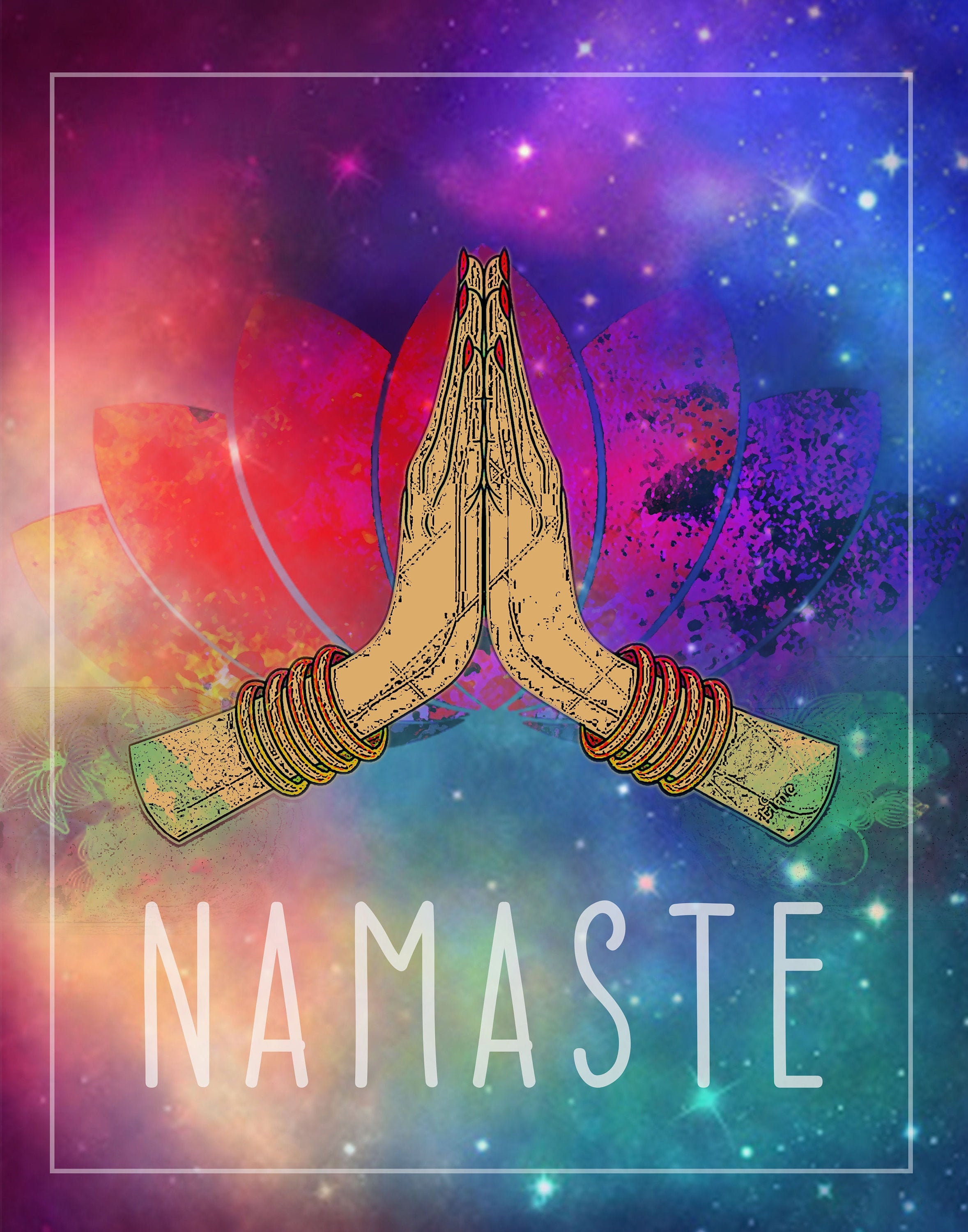 Namaste Art Print, Prayer Hands Meditation Multiple Sizes, Wall Decor ... Namaste Art Print, Prayer Hands Meditation Multiple Sizes, Wall Decor ...