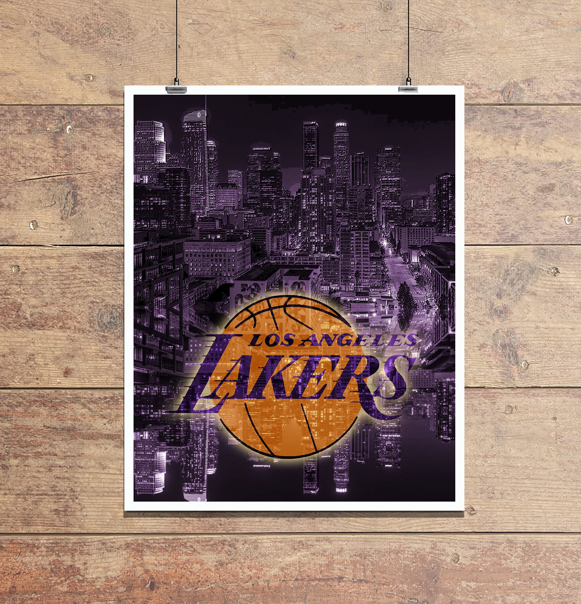 Los Angeles Lakers Poster Print Canvas Print Kobe Bryant Wall Art ...