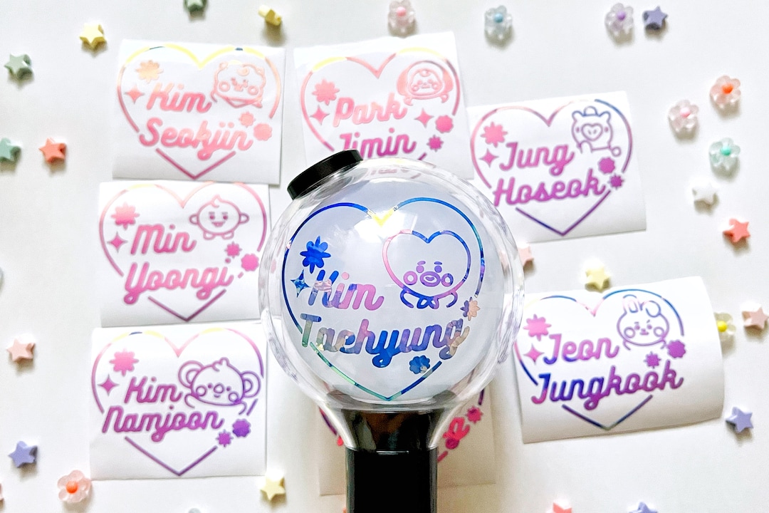 BTS BIAS Name Vinyl Sticker/decal Army Bomb Light Stick Sticker - Etsy