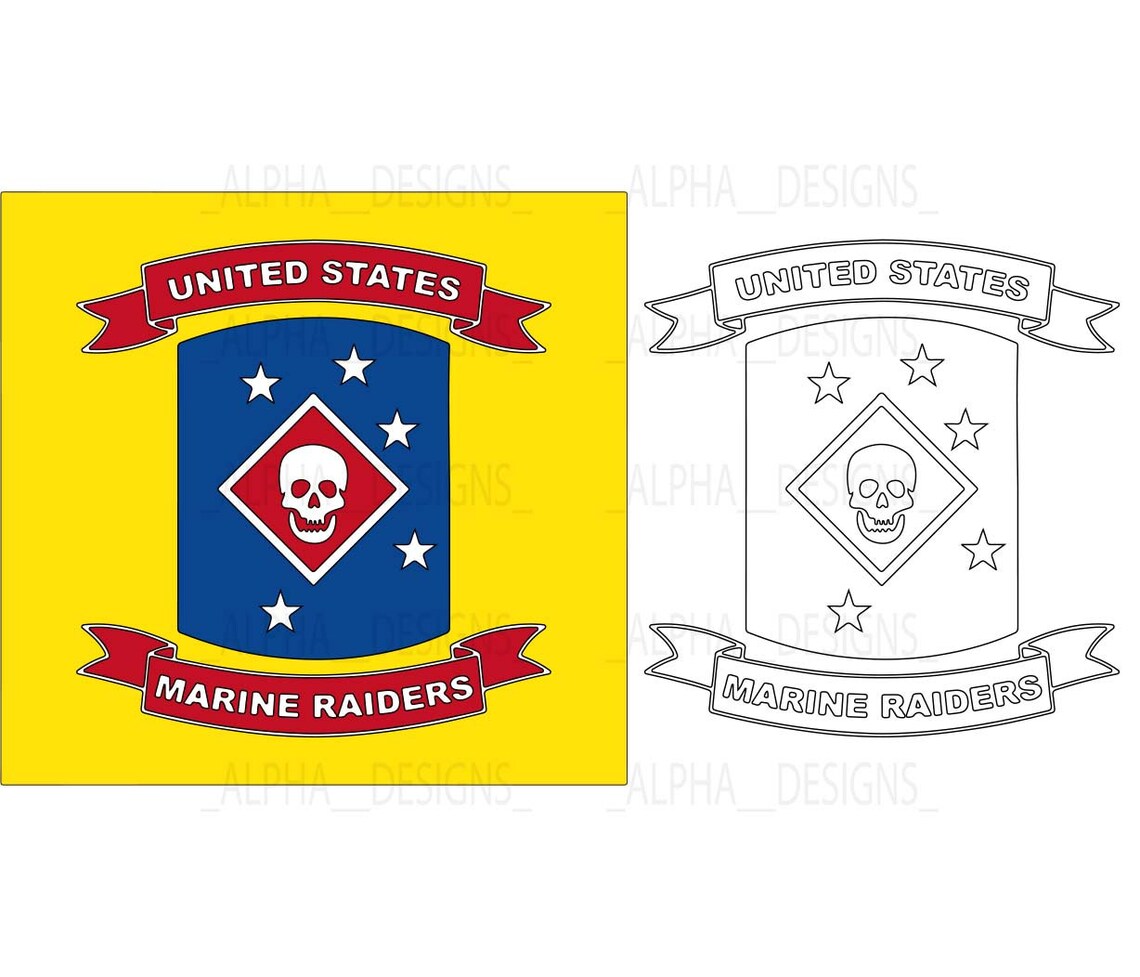 United States Marine Raiders Banner Svg Digital Download - Socom ...