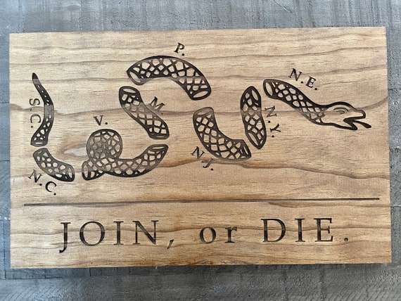 Join or Die Snake Wooden Sign - Etsy