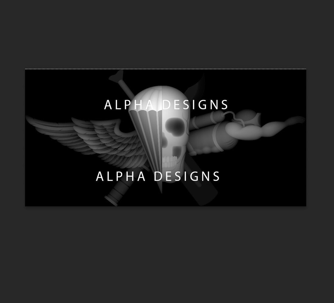 Gray Scale Marine Recon Jack for 3D Laser Engraving - Etsy