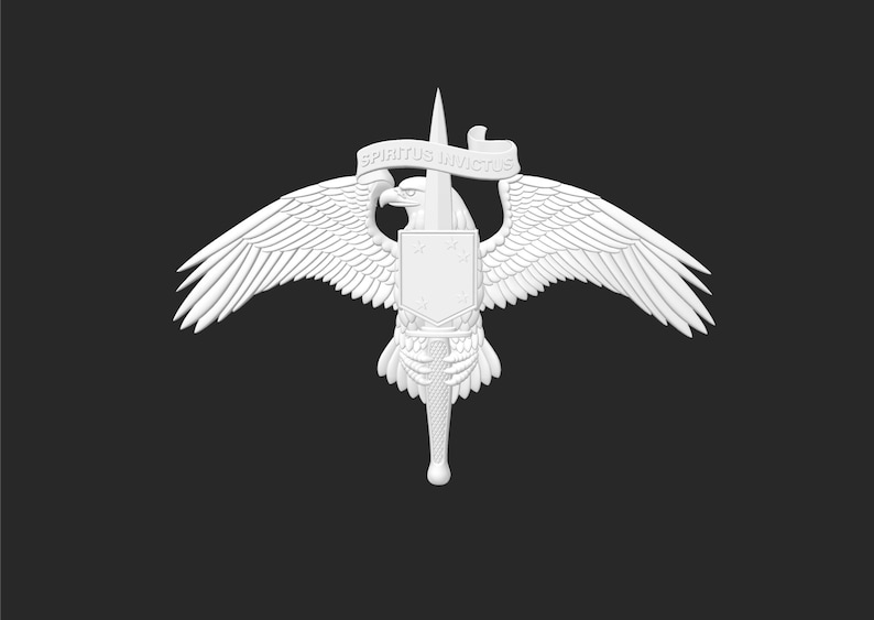 Marine Raider MSOI Badge STL 3D File, MARSOC, Special Operations, Usmc ...