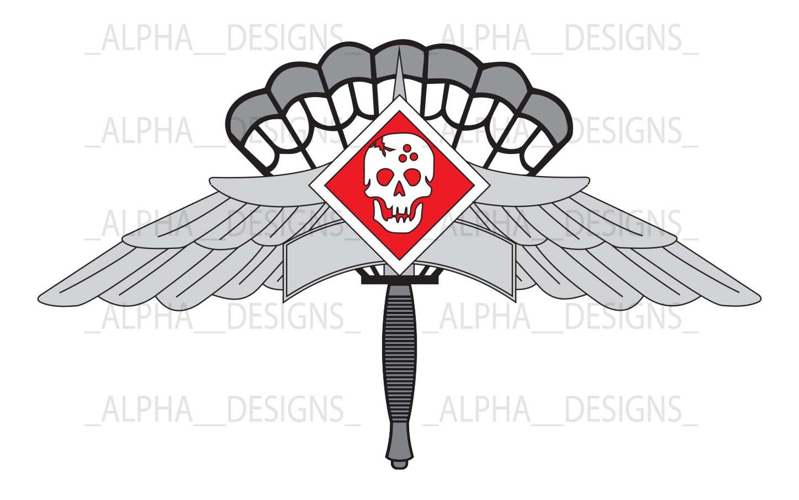 Marine Raider Freefall Badge Svg Digital Download - Skydive, Military ...