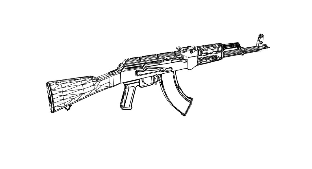 AK 47, SVG File for Use in Engraving and Other Applications, Vector ...