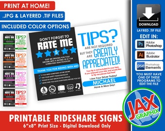 Rideshare Signs - Etsy