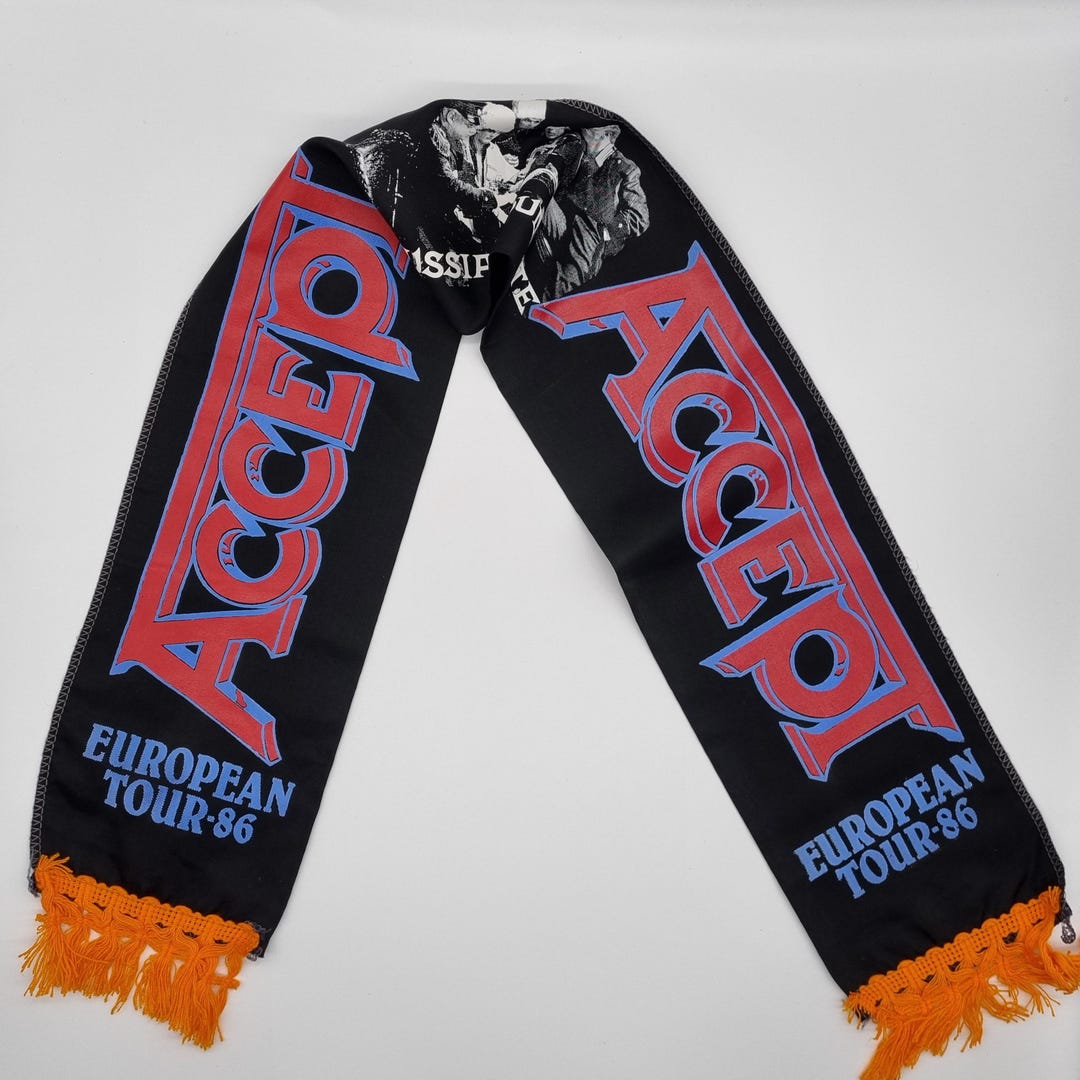 Tour Scarf From the 1980s ACCEPT - Etsy