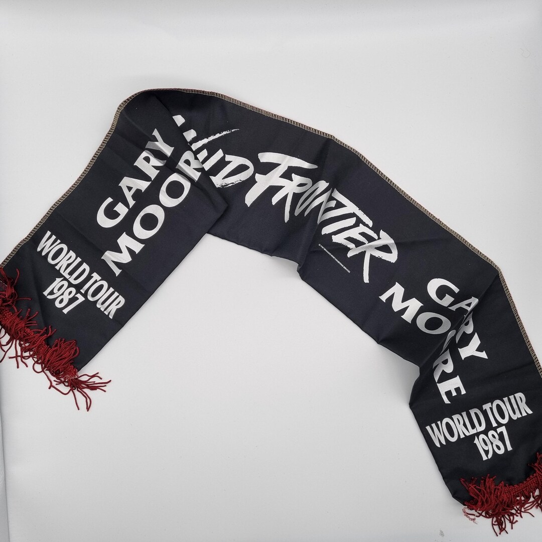 Gary Moore 80s Tour Scarf Banner Vintage Heavy Metal Merchandise ...