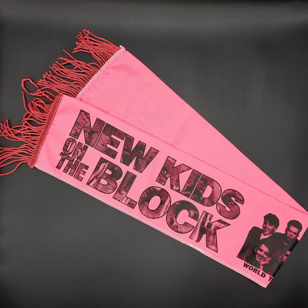 New Kids on the Block Tour Scarf Concert Merchandise Vintage Retro Rare ...