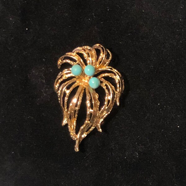 Turquoise Brooch - Etsy