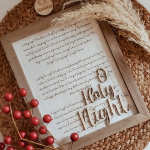 Christmas Song Wood Sign Christmas Song Lyric Engraving Laser Engraved ...