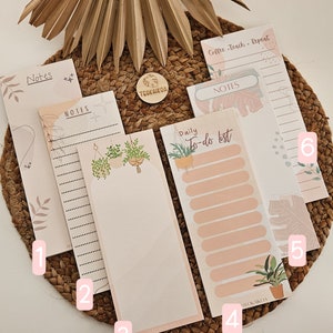 Boho Notepads, List Notepads, Teacher Notepads 3.5x8.5 25 Tear Away ...