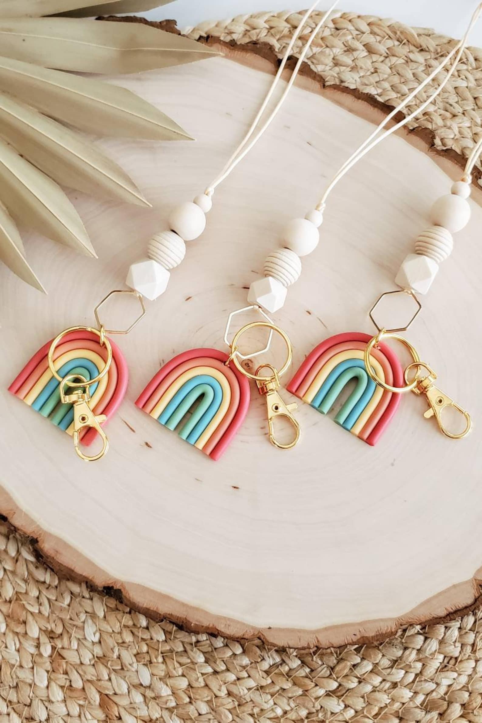 RAINBOW LANYARD | Boho Rainbow Lanyard | Teacher Lanyard | Primary ...