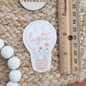 BE THE LIGHT Sticker | Christian Faith Decal | Waterproof | Shine Your ...