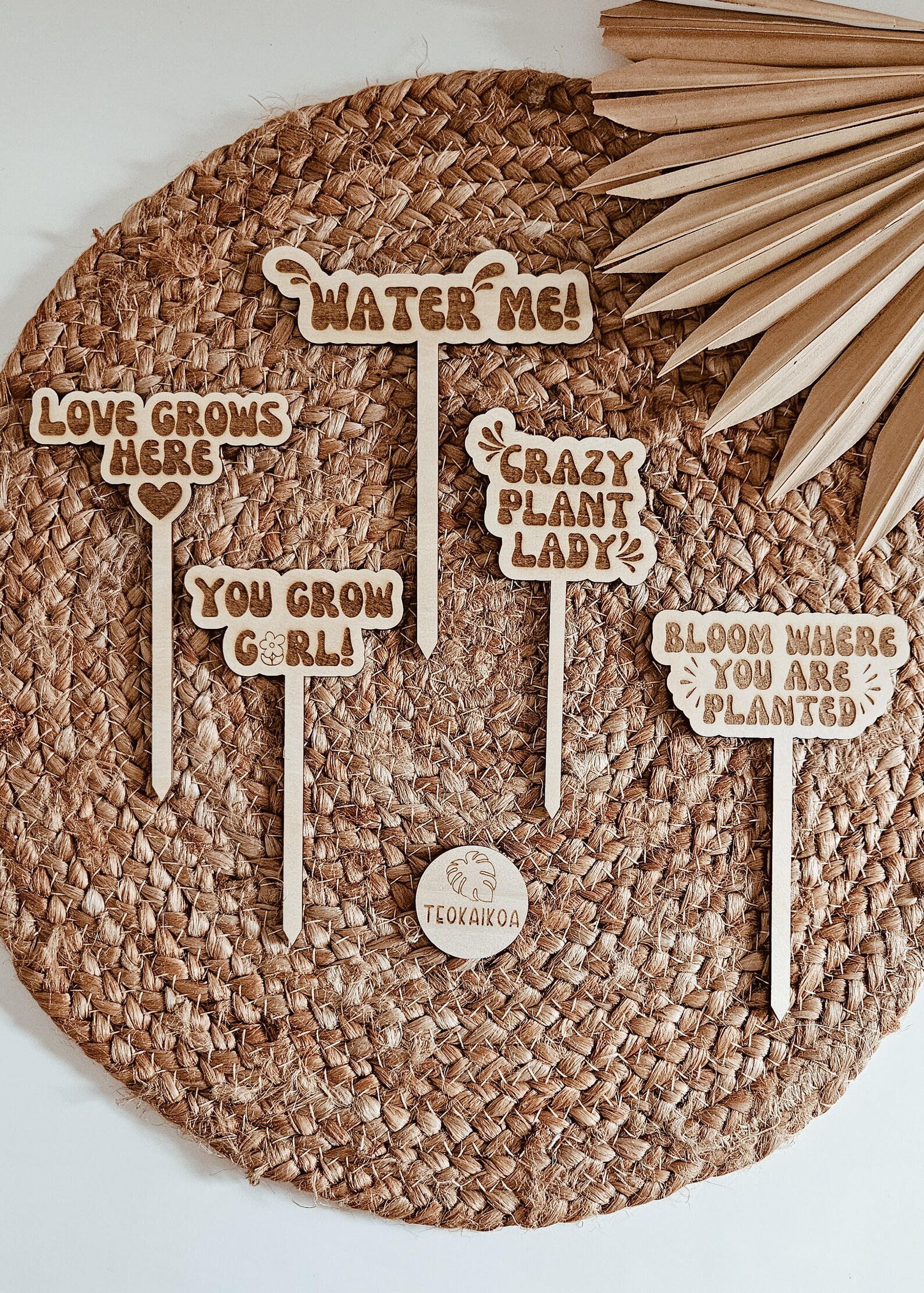 Trending Plant Stakes, Wooden Engraved Plant Signs, Plant Lover Gift ...