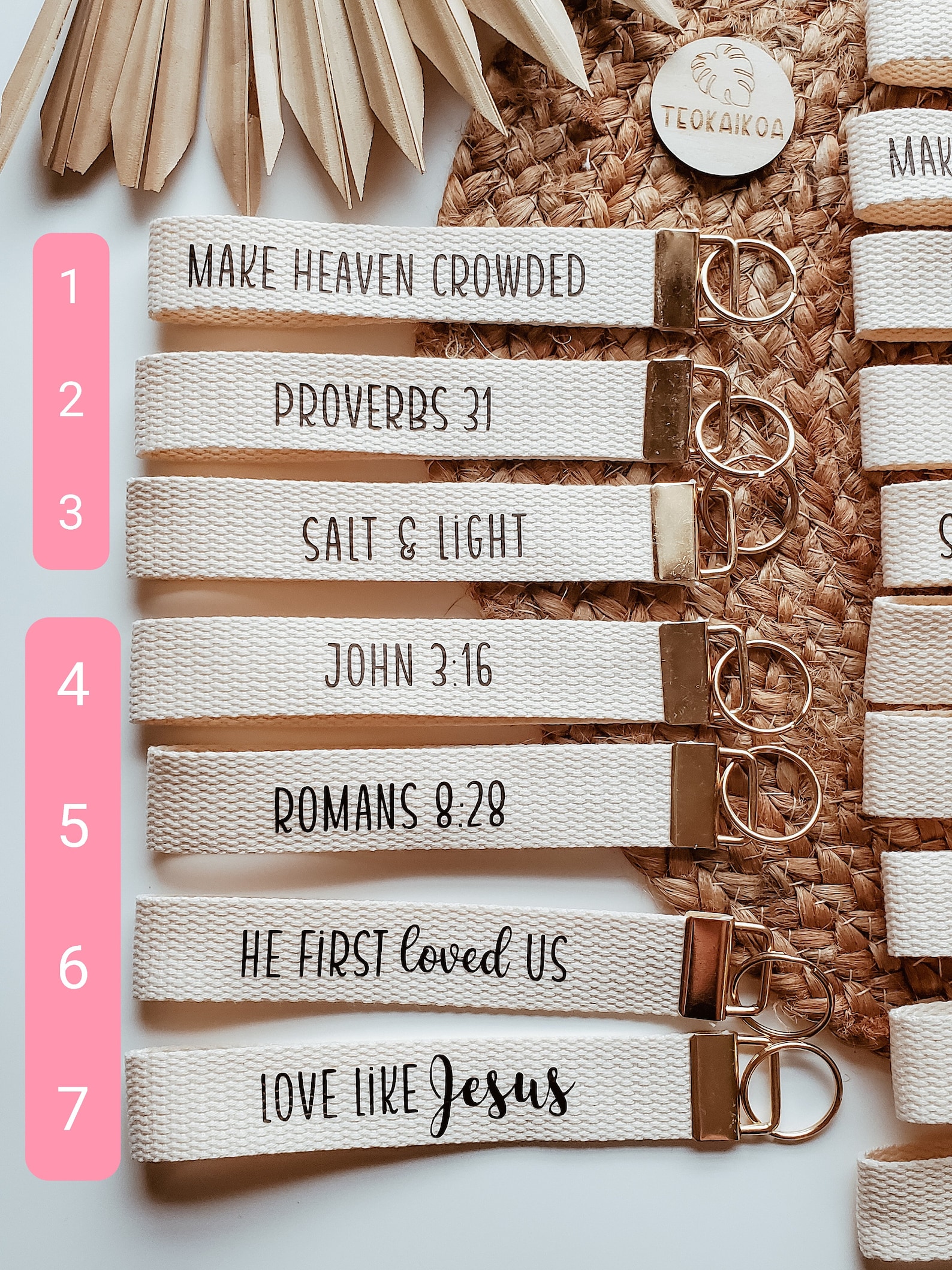 Faith Wristlet Key Fob, Christian Keychain Christian Gift, Fabric ...