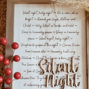 Christmas Song Wood Sign Christmas Song Lyric Engraving Laser Engraved ...