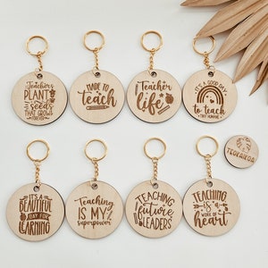Teacher Quote Keychain, Engraved Keychain Gift, Teacher Appreciation ...