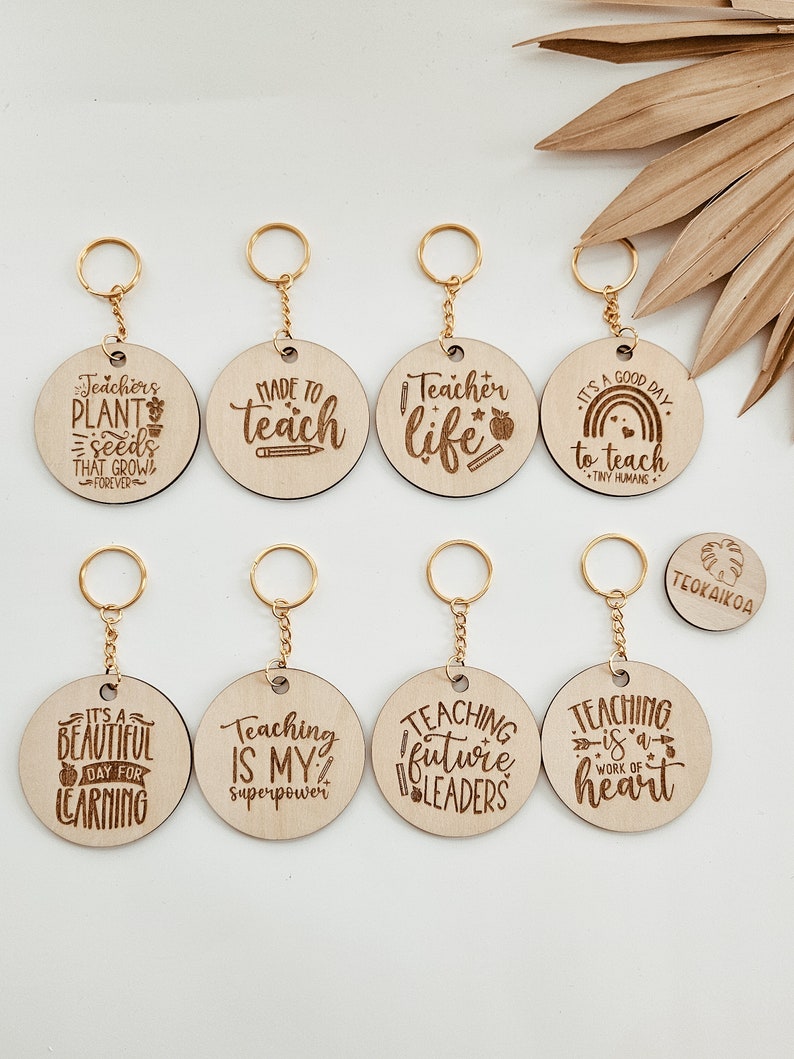 Teacher Quote Keychain, Engraved Keychain Gift, Teacher Appreciation ...