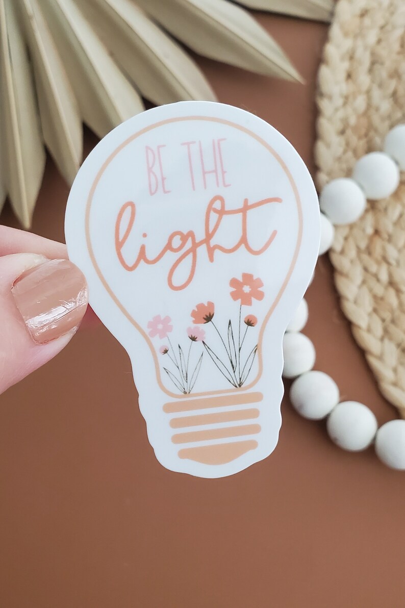 BE THE LIGHT Sticker | Christian Faith Decal | Waterproof | Shine Your ...