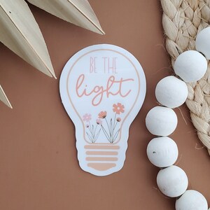 BE THE LIGHT Sticker | Christian Faith Decal | Waterproof | Shine Your ...