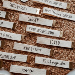 Faith Wristlet Key Fob, Christian Keychain Christian Gift, Fabric ...
