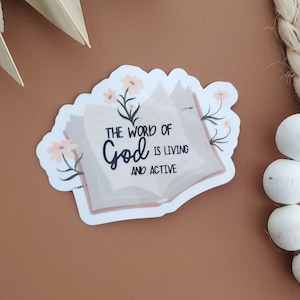 WORD OF GOD Sticker | Faith Decal Waterproof | Bible Verse Sticker ...