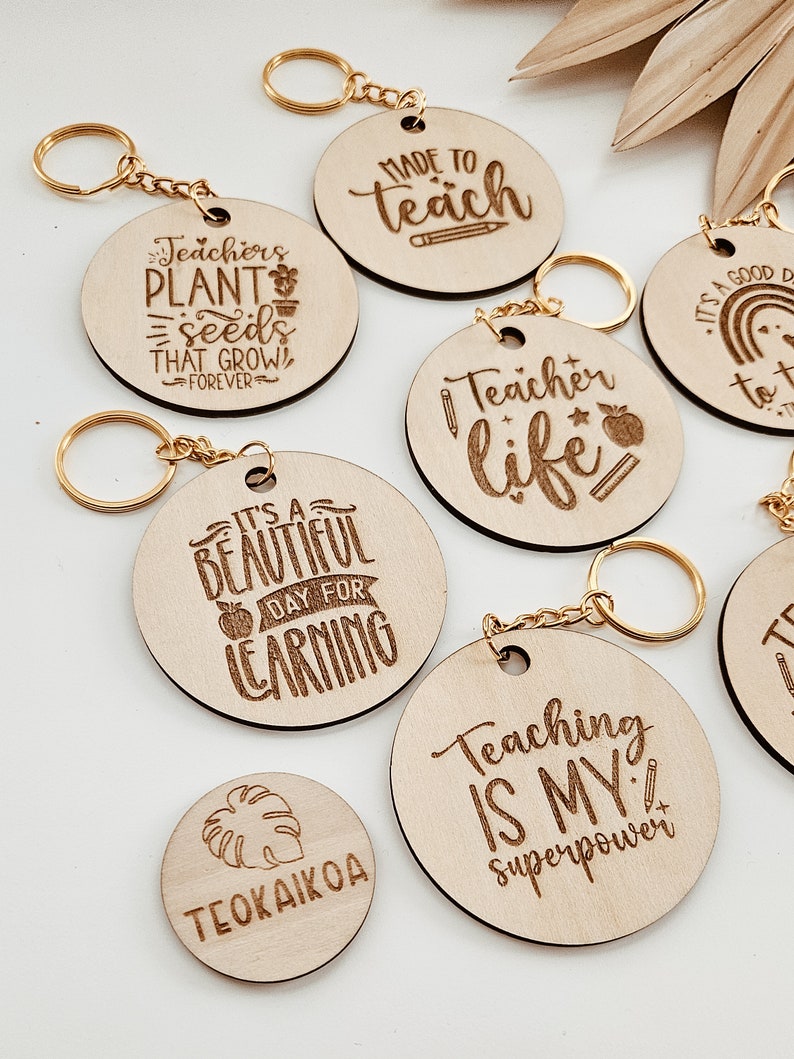 Teacher Quote Keychain, Engraved Keychain Gift, Teacher Appreciation ...