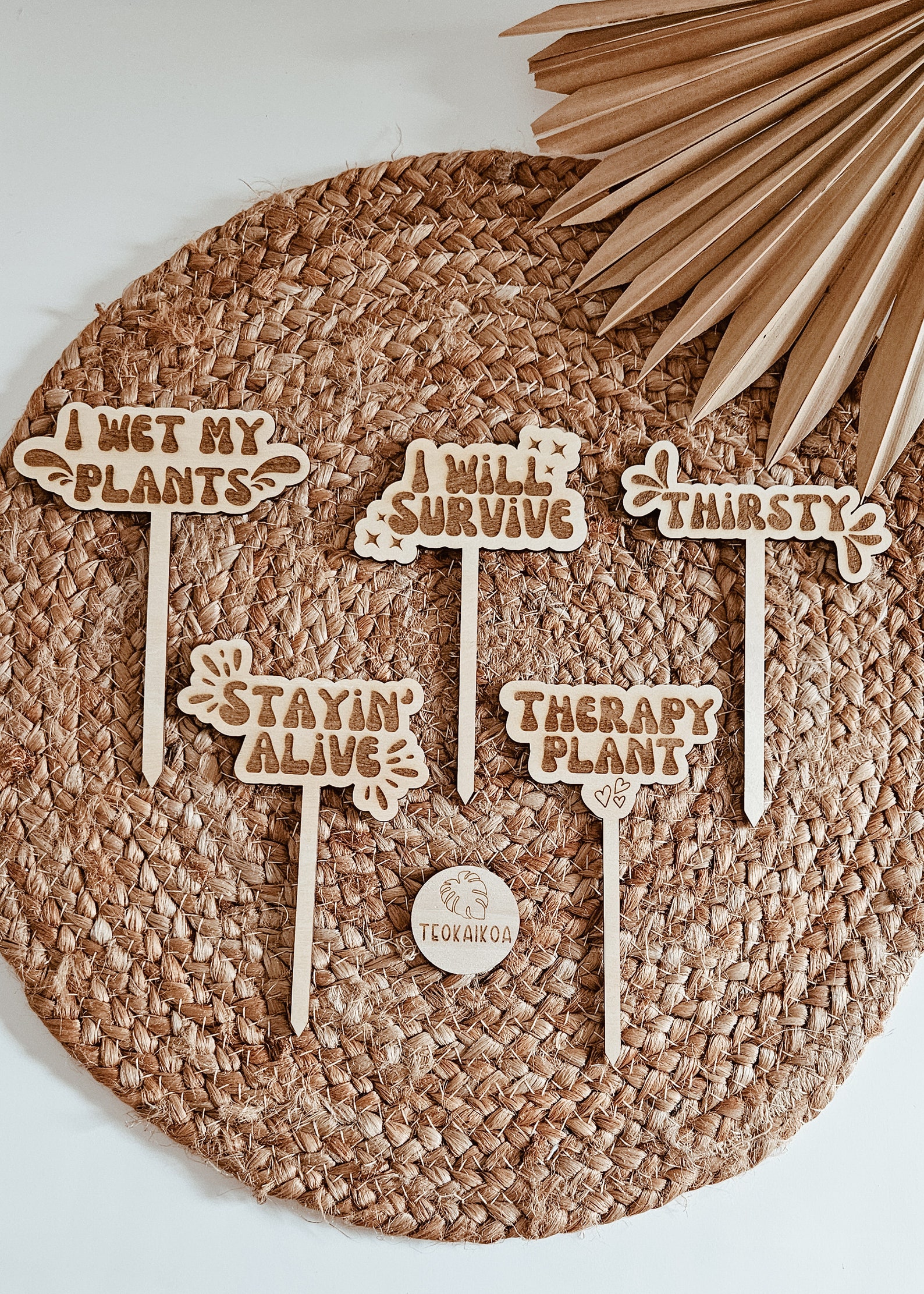 Trending Plant Stakes, Wooden Engraved Plant Signs, Plant Lover Gift ...