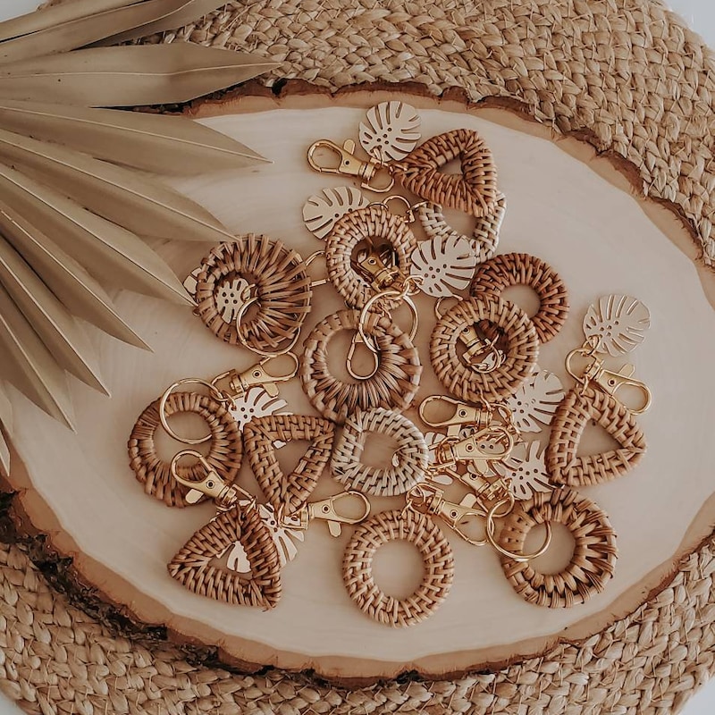 Rattan Bag Charms - Etsy