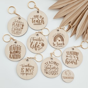 Teacher Quote Keychain, Engraved Keychain Gift, Teacher Appreciation ...