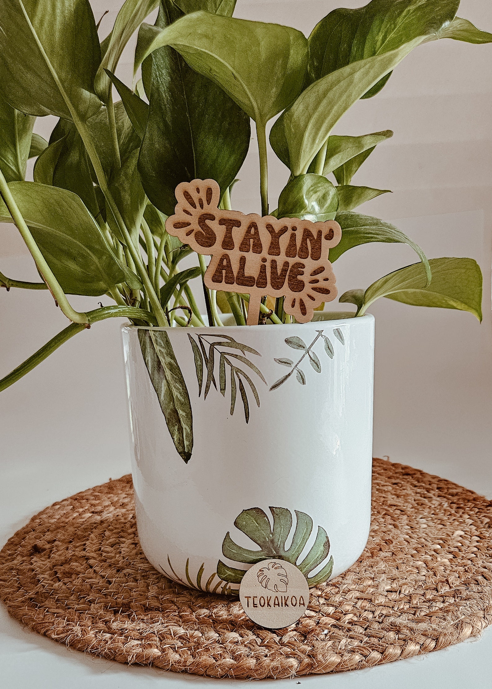 Trending Plant Stakes, Wooden Engraved Plant Signs, Plant Lover Gift ...