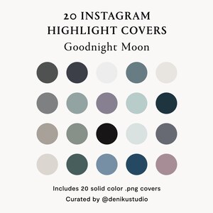 Instagram Story Highlight Covers Goodnight Moon 20 Solid - Etsy