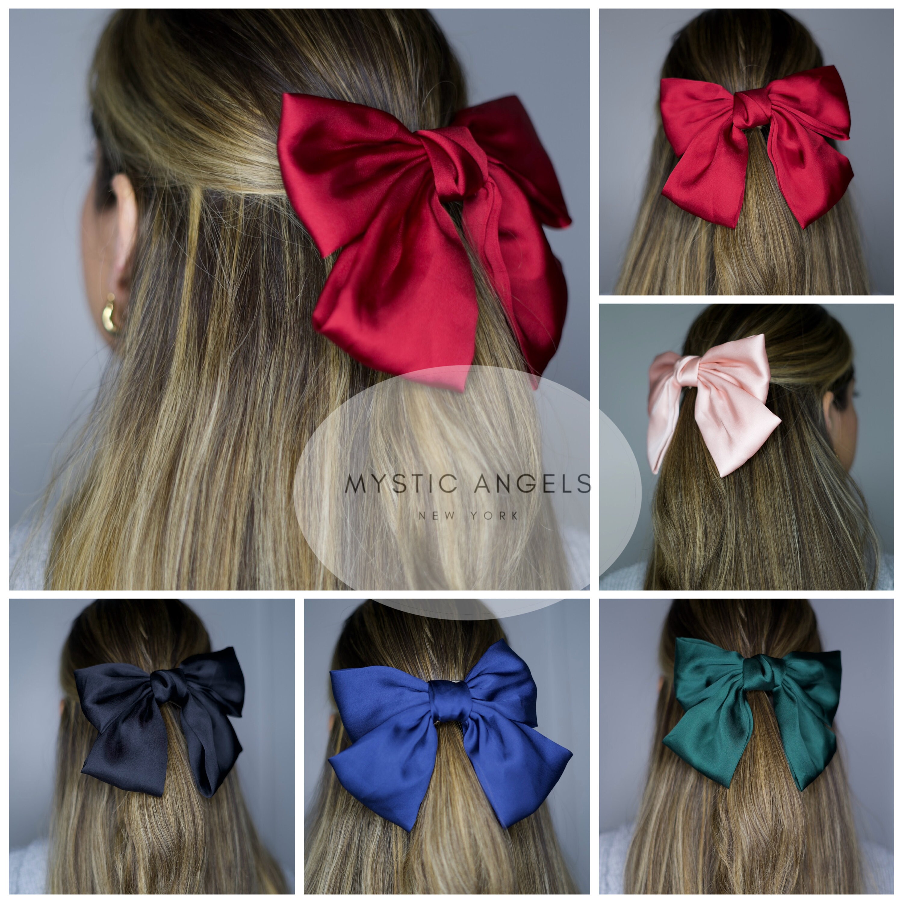 Bow Hair Clip, Large Satin Hair Bows, Classy Bow, Hair Accesories, Gift ...