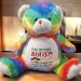Embroidered Autism Bear, Anxiety Bear, Worry Bear, Comfort Toy for ...