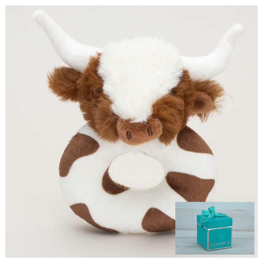 Texas Longhorn Plush Baby Rattle: Soft Animal Toy - Etsy