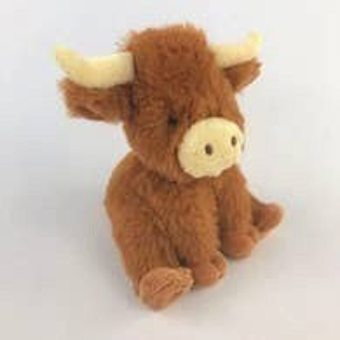 Horn Highland Cow Soft Toy, Mini, Cuddly Toy, Cow Gift, Newborn ...