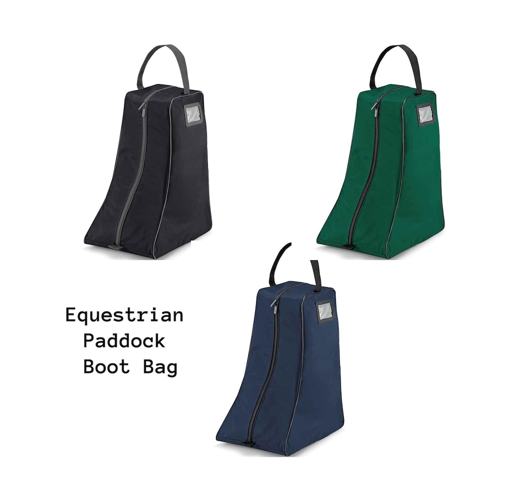 Personalised Equestrian Boot Bag, Field Boot Bag, Embroidered Horse ...