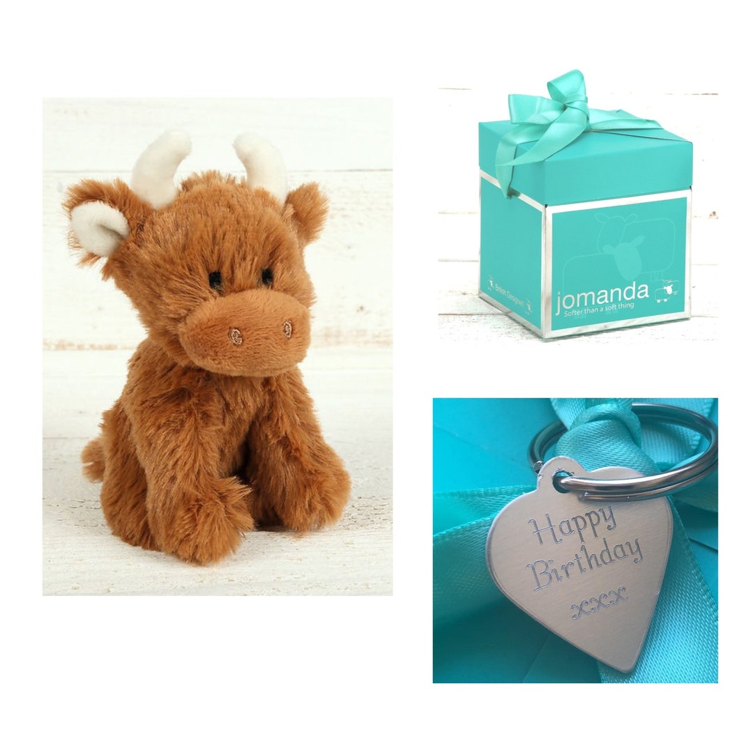 Personalised Mini Highland Cow Plush Soft Toy in Pop up Box CE/UKCA - Etsy