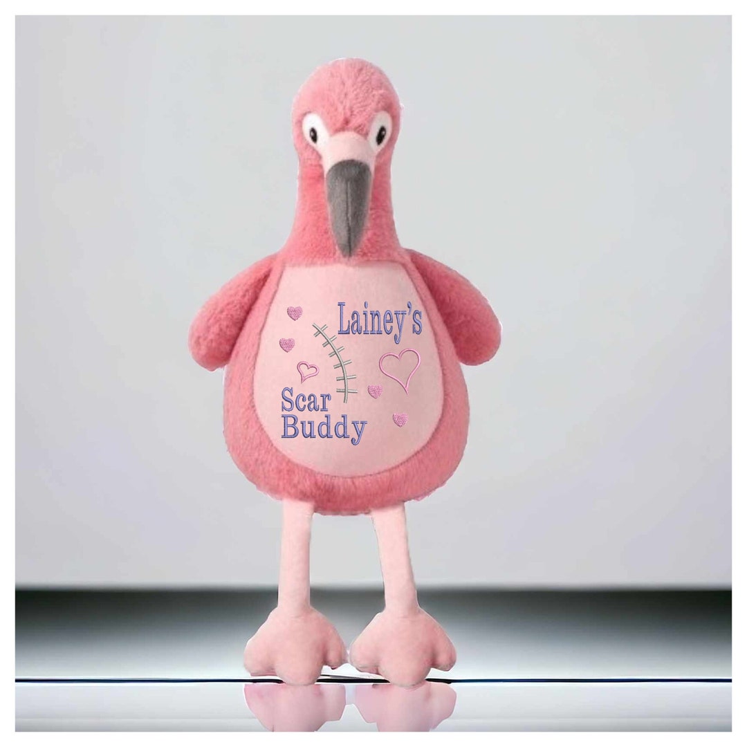 Personalized Flamingo Scar Buddy: CHD Awareness Plush Bear - Etsy