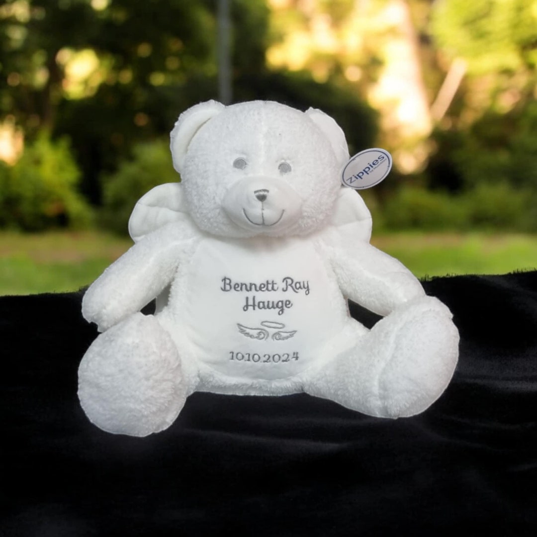 Angel Teddy Bear, Embroidered Teddy, Bereavement Gift, Sympathy Gifts ...