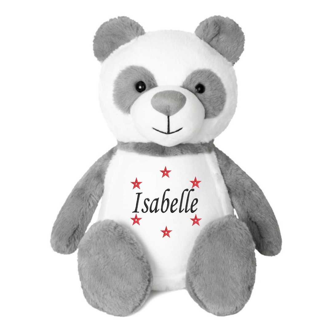 Personalised Panda Teddy – Custom Embroidered Soft Toy | Baby Gift ...