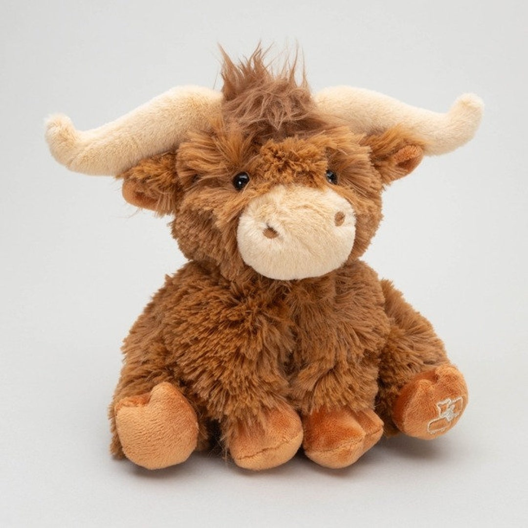 Longhorn Highland Cow Soft Toy, Small, Cuddly Toy, Cow Gift, Newborn ...