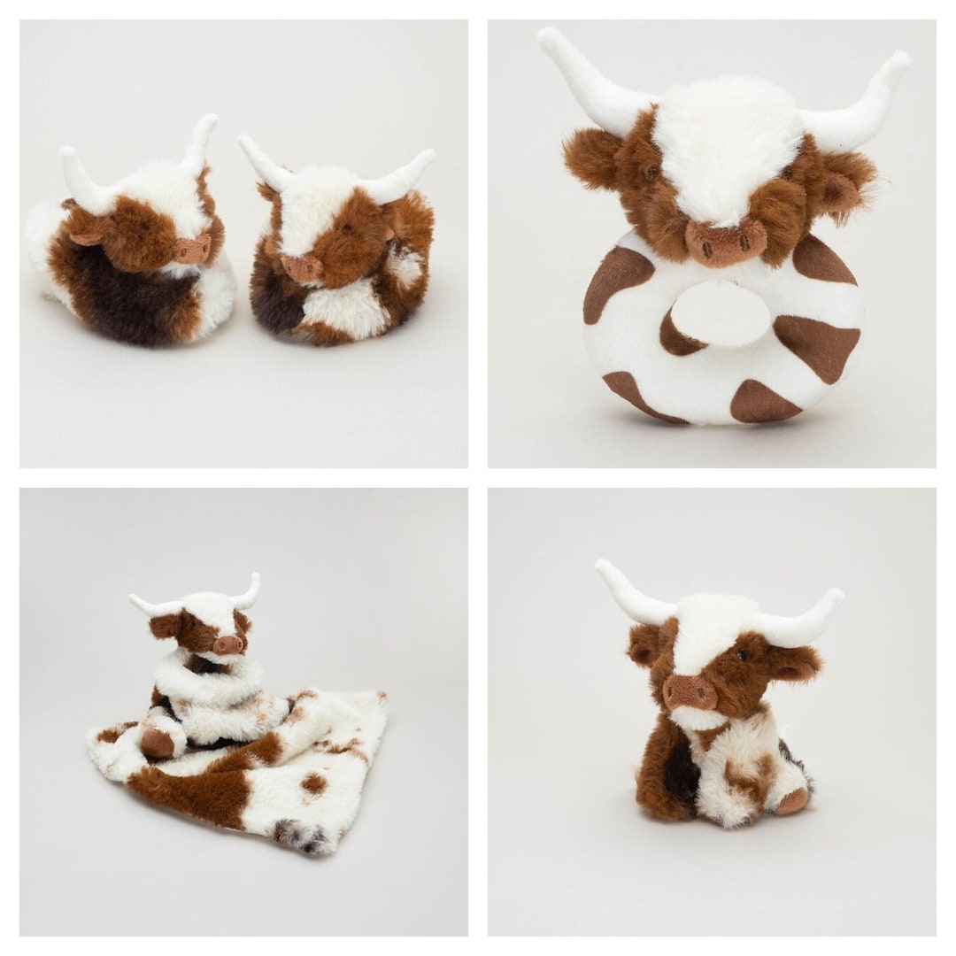 Texas Longhorn Cow, Mummy and Baby Gift Set, for Mum & New Baby, New ...