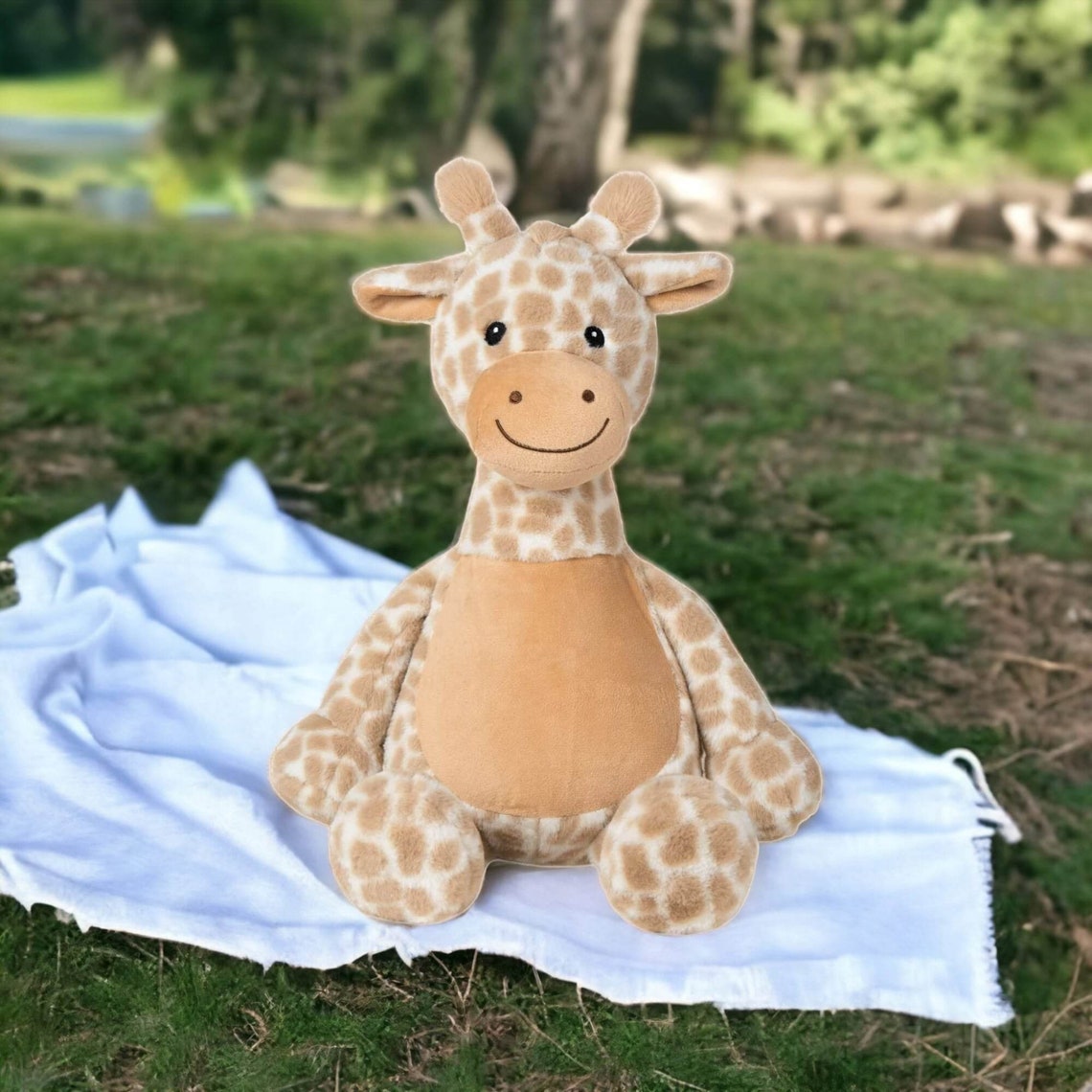 Personalized Giraffe Teddy Bear – Embroidered Plush Toy | Baby Shower ...